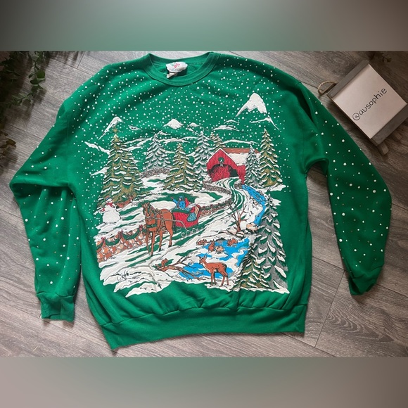 Nutcracker | Sweaters | Vintage Nutcracker Festive Green Winter ...
